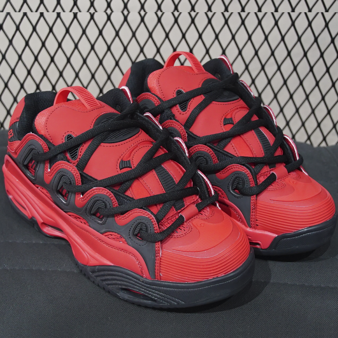 Tenis Osiris D3 2001 Red Black Red