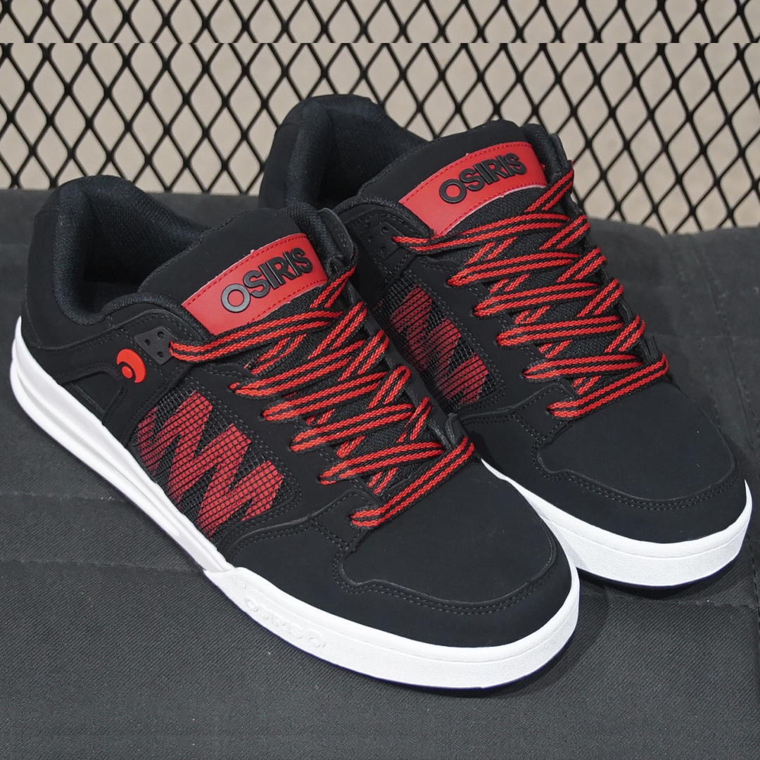 Tenis Osiris Pixel Black White Red