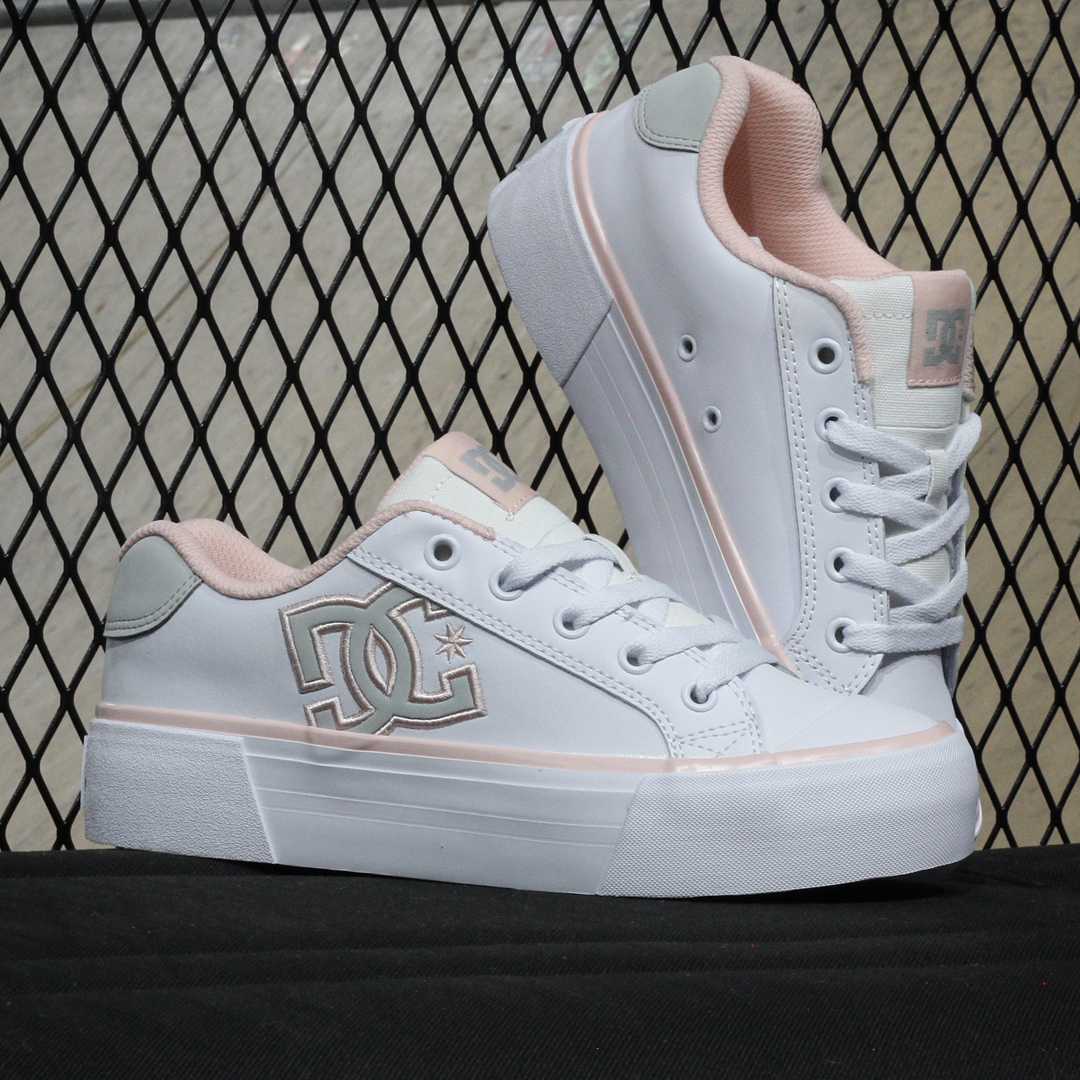 Tenis DC Chelsea Platform White Grey Blush