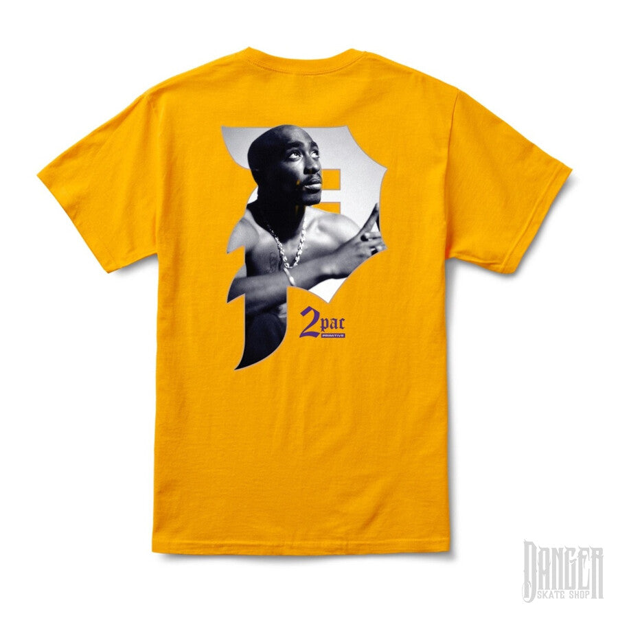 Playera Primitive X Tupac Praise Gold